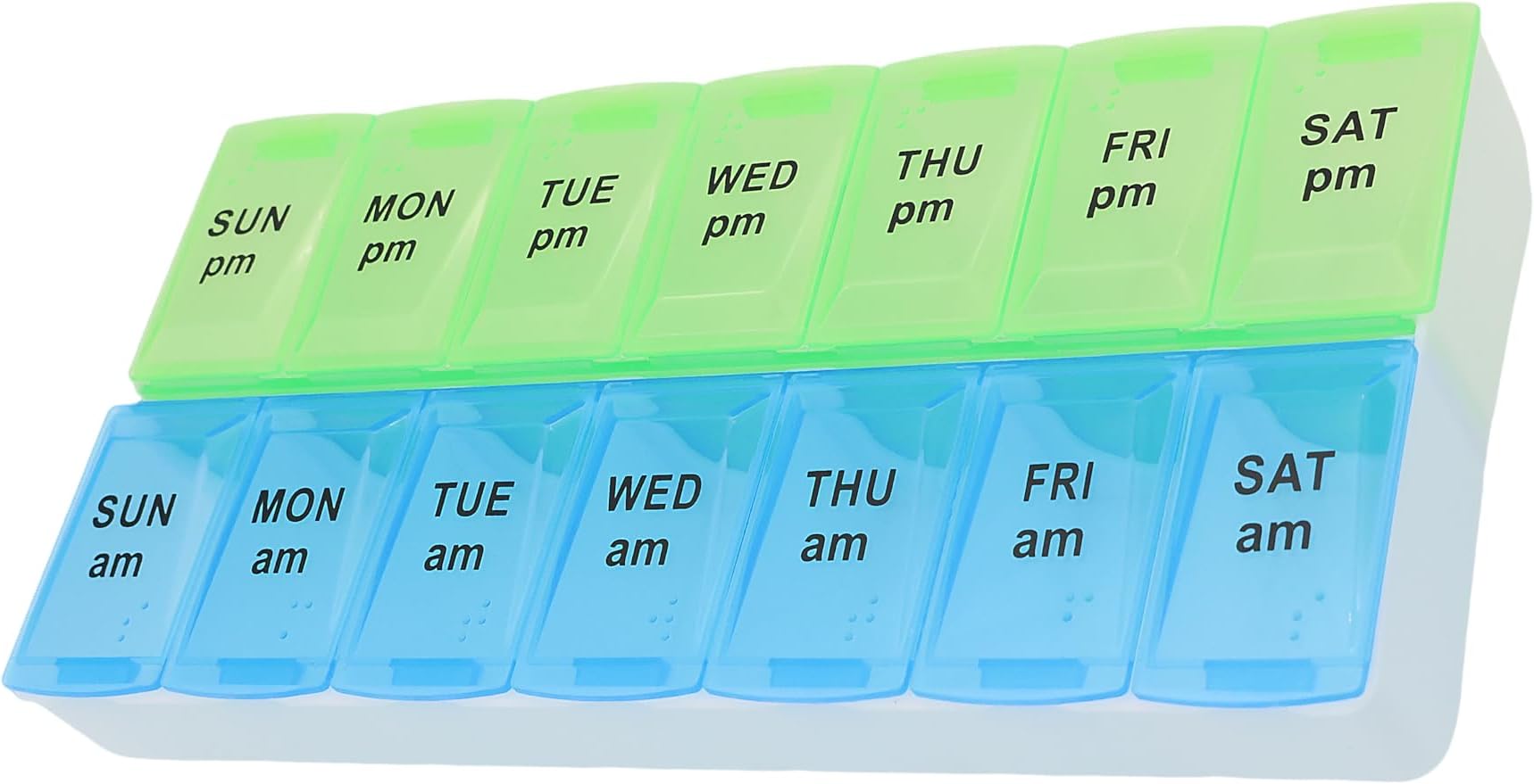 Amazon.com: 7 Day Weekly Pill AM PM Organizer, ShysTech Large Pill Case ...