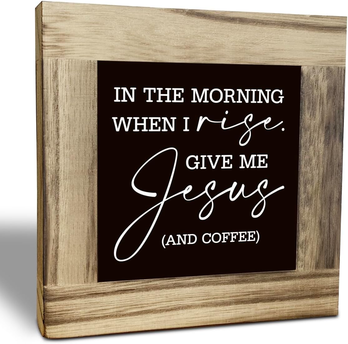 Amazon.com: EDCTO Coffee Wooden Plaque Sign, 4.3x4.3x0.7 inches, Pine ...