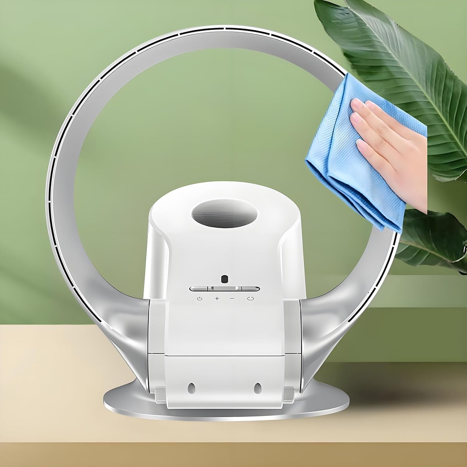Amazon.com: Bladeless Wall Mounted Fan, 14in Leafless Oscillating Fan ...