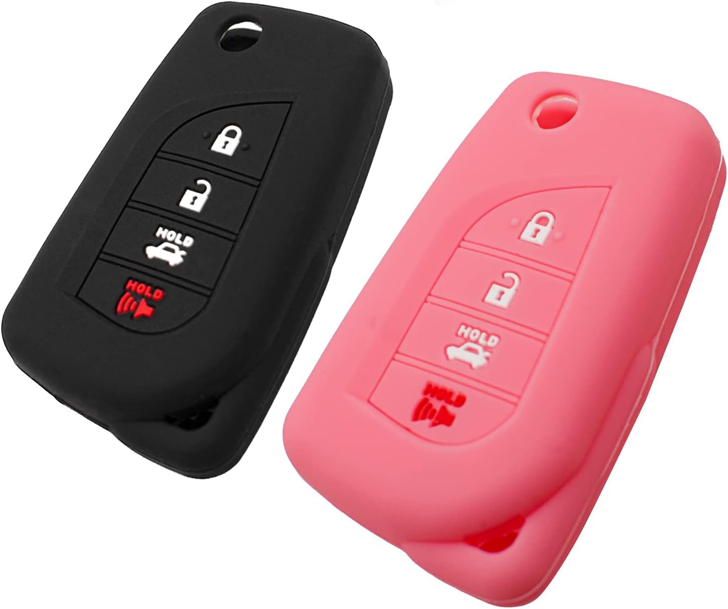 Amazon.com: Silicone 4 Buttons Key Fob Cover for Toyota 2019+ Land ...