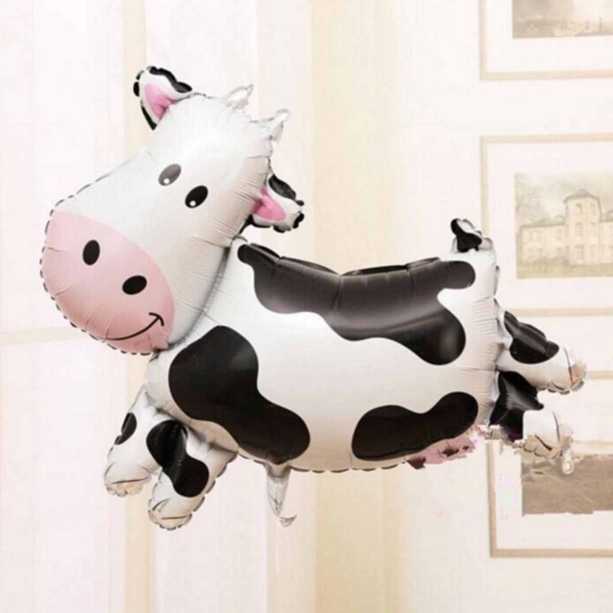 12 globos de aluminio Mylar con forma de vaca, suministros de fiesta de ...