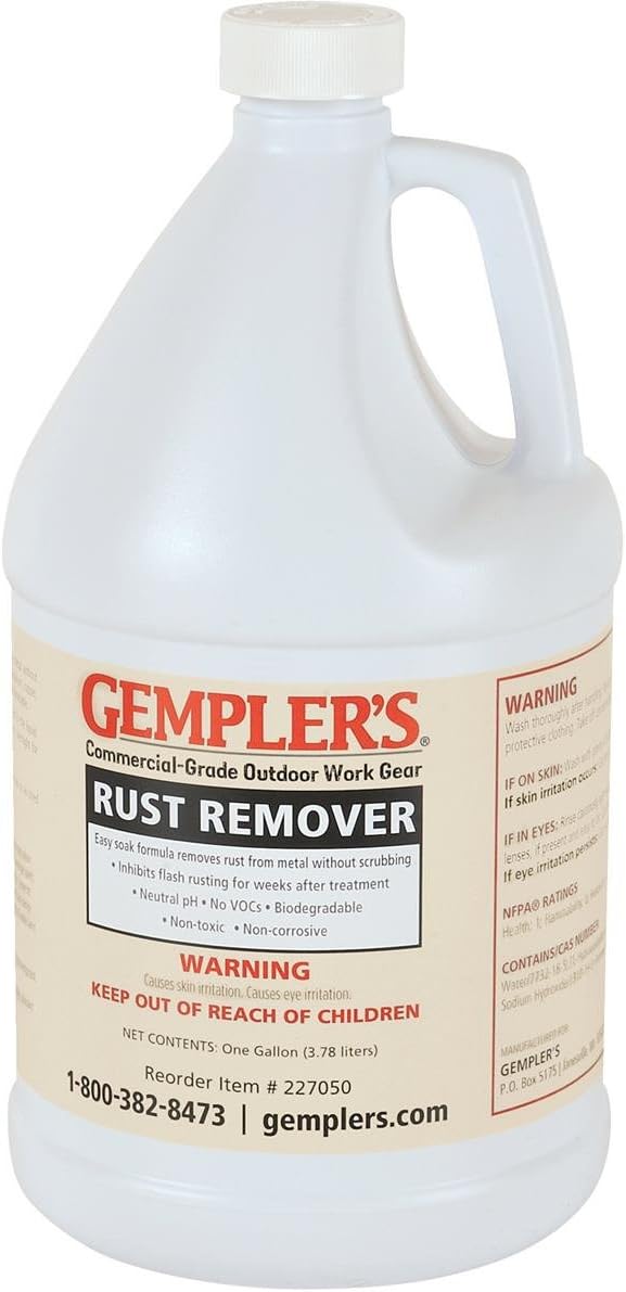 Amazon.com: Gempler's Rust Remover 1 Gallon Non-toxic pH-neutral ...