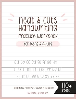 Amazon.com: Neat and Cute Handwriting practice Workbook for adults and ...