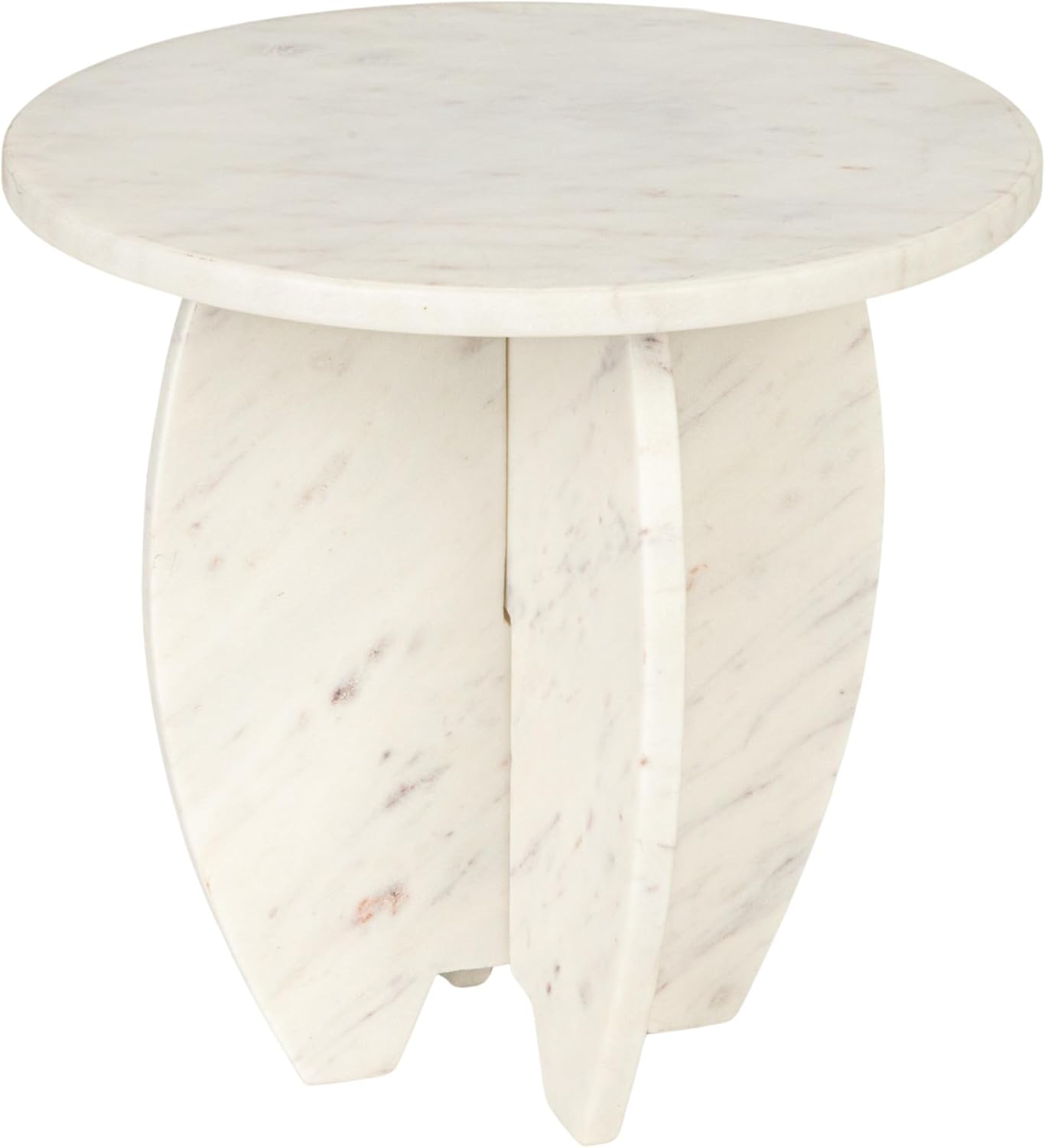 Amazon.com: Creative Co-Op Large Marble Kitchen Pedestal with ...