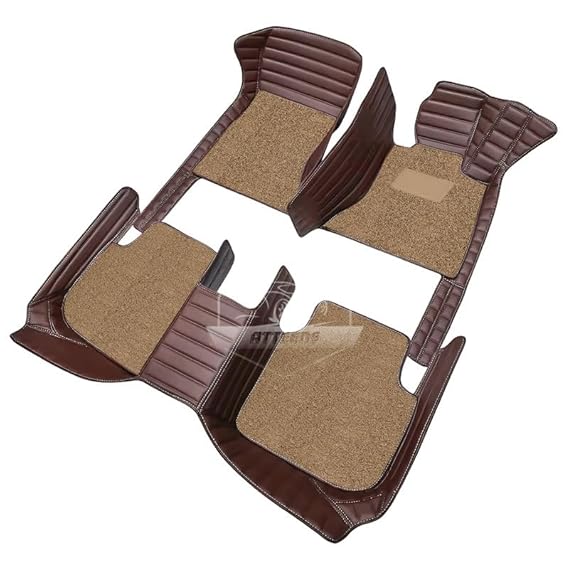 9D Car Foot Mat for Tata Safari 6 Seater (2021-2024) Premium Leatherette Luxurious & Elegant ...