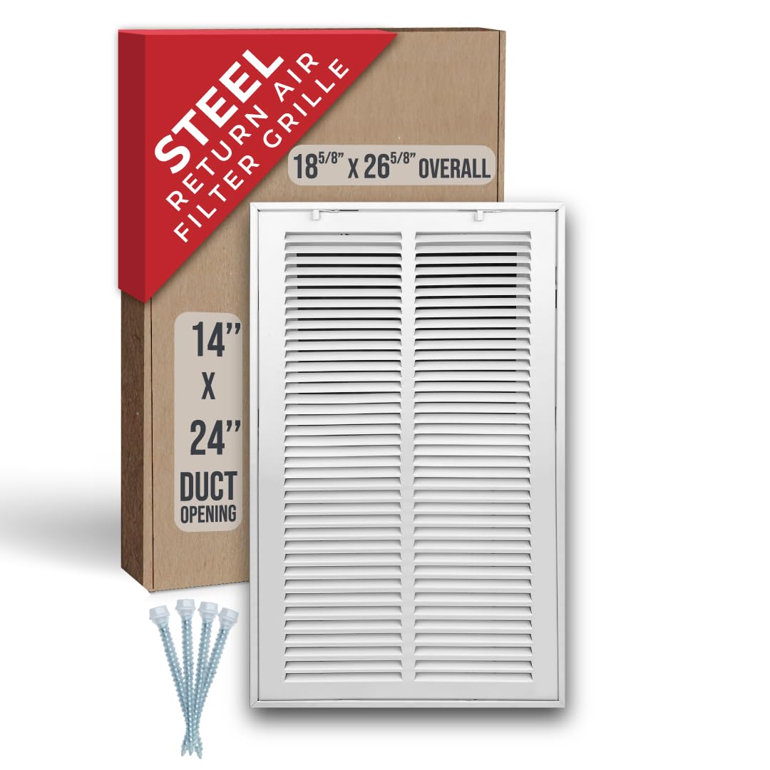 Snapklik.com : Fits 14x24 Duct Opening Steel Return Air Filter Grille ...