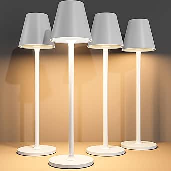 Timjorman LED CordlessTable Lamp,4000mAh Rechargeable Battery Desk lamp ...