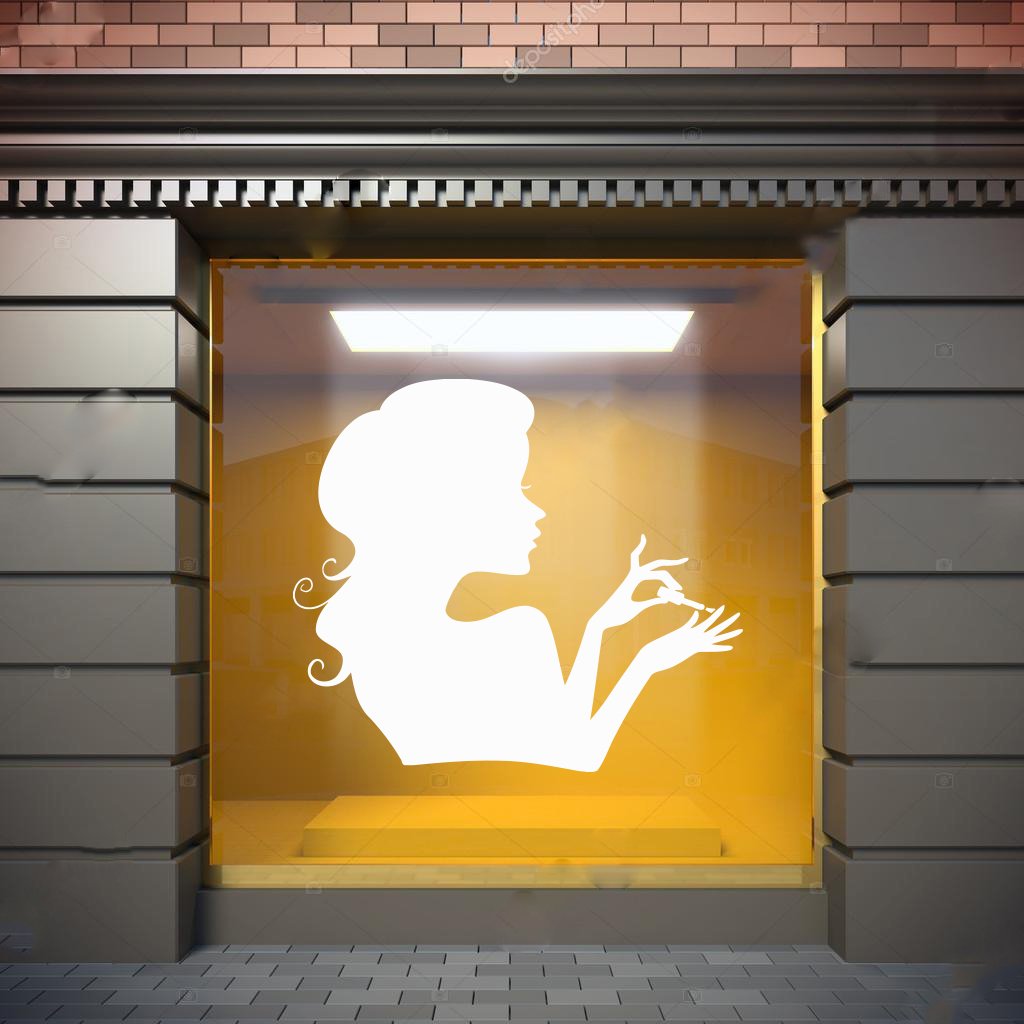 Amazon.com: Wall Window Decal Sticker Nail Salon Nails Nail Polish ...