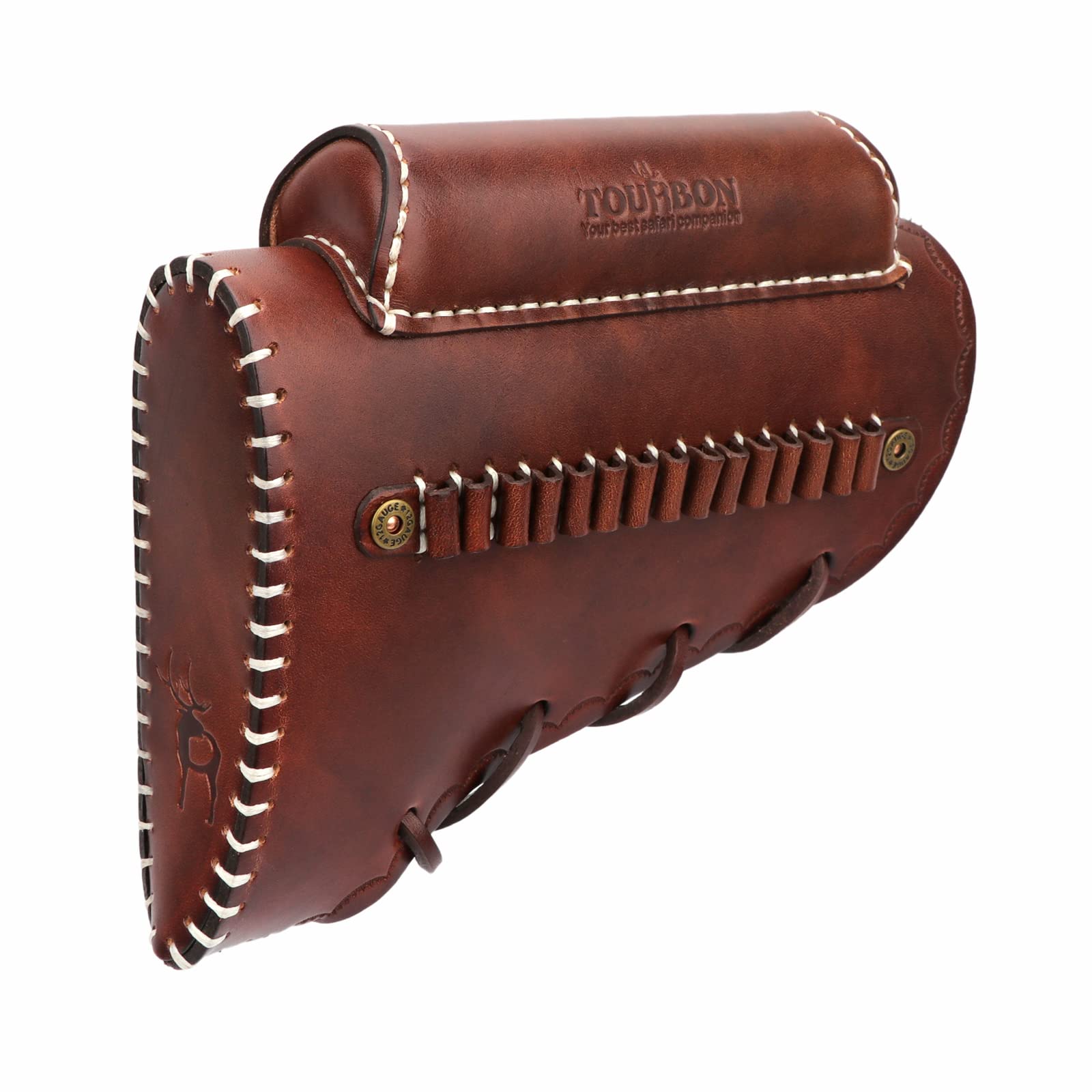 Tourbon Leather Cheek Rest Pad Buttstock Shell Holder for .22 LR for ...