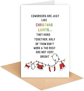Amazon.com: JolinKoin Christmas Card for Coworker Colleague Employees, Coworker Christmas Card ...