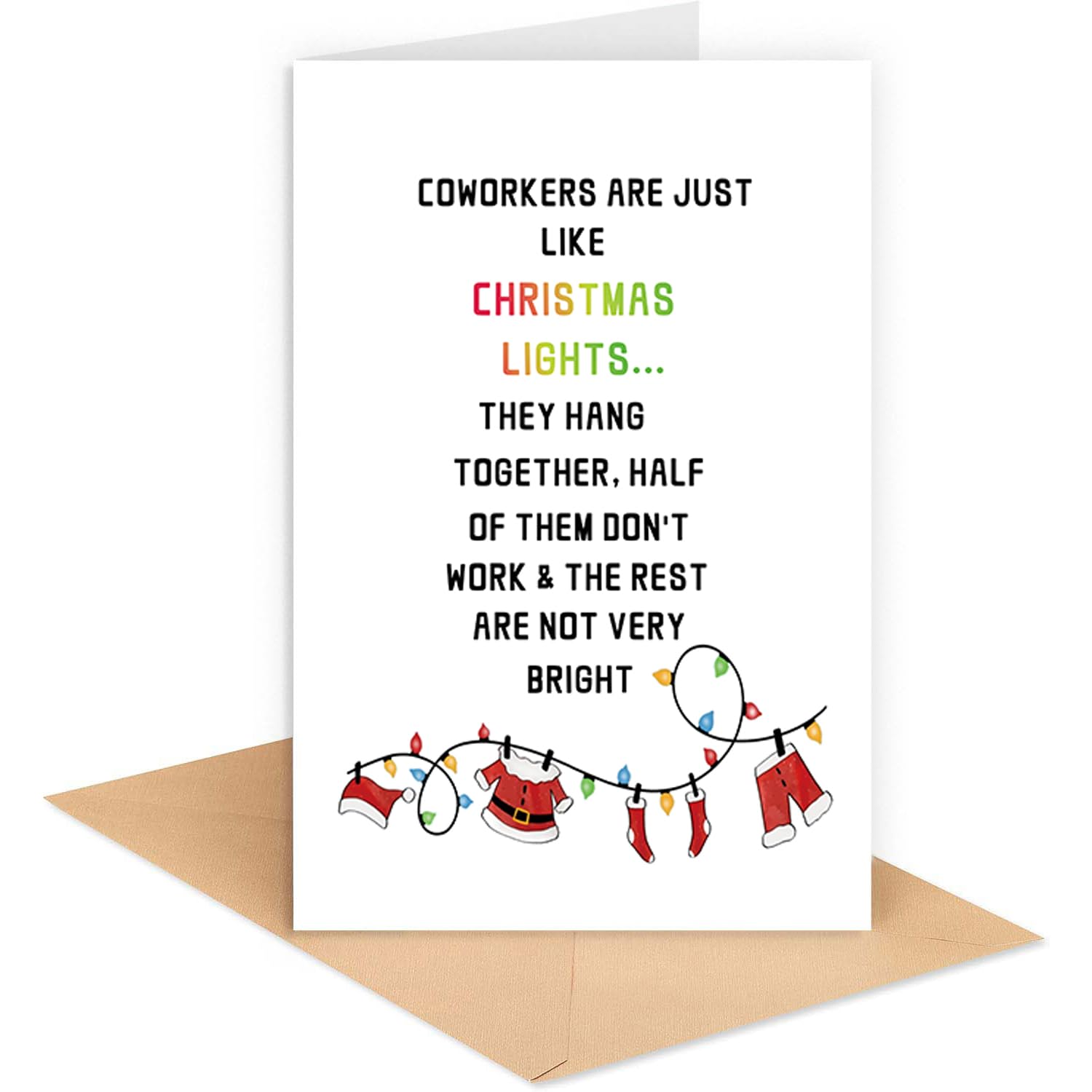Amazon.com : JolinKoin Christmas Card for Coworker Colleague Employees ...