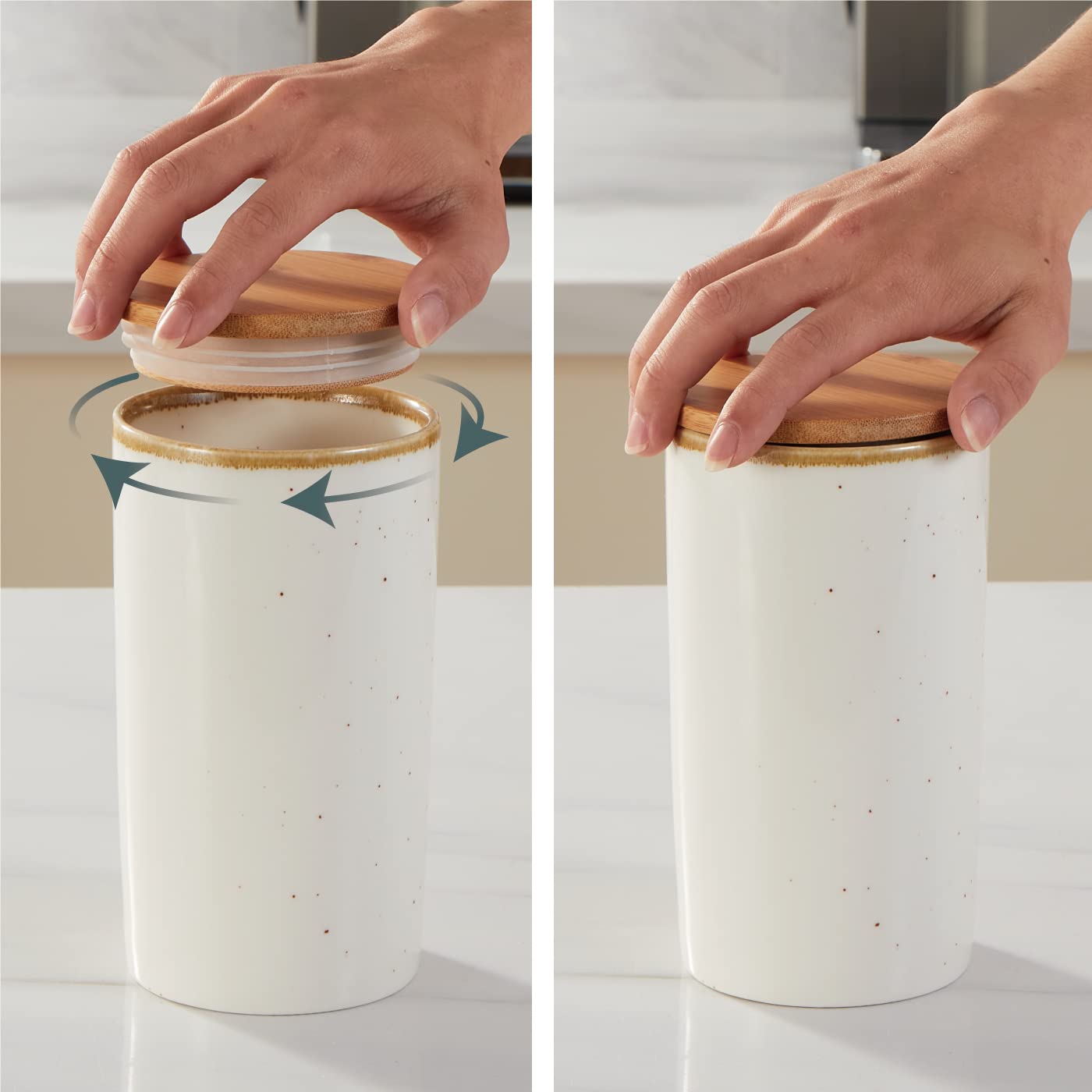 Snapklik.com : ONEMORE Ceramic Canisters Set For Kitchen Ceramic ...