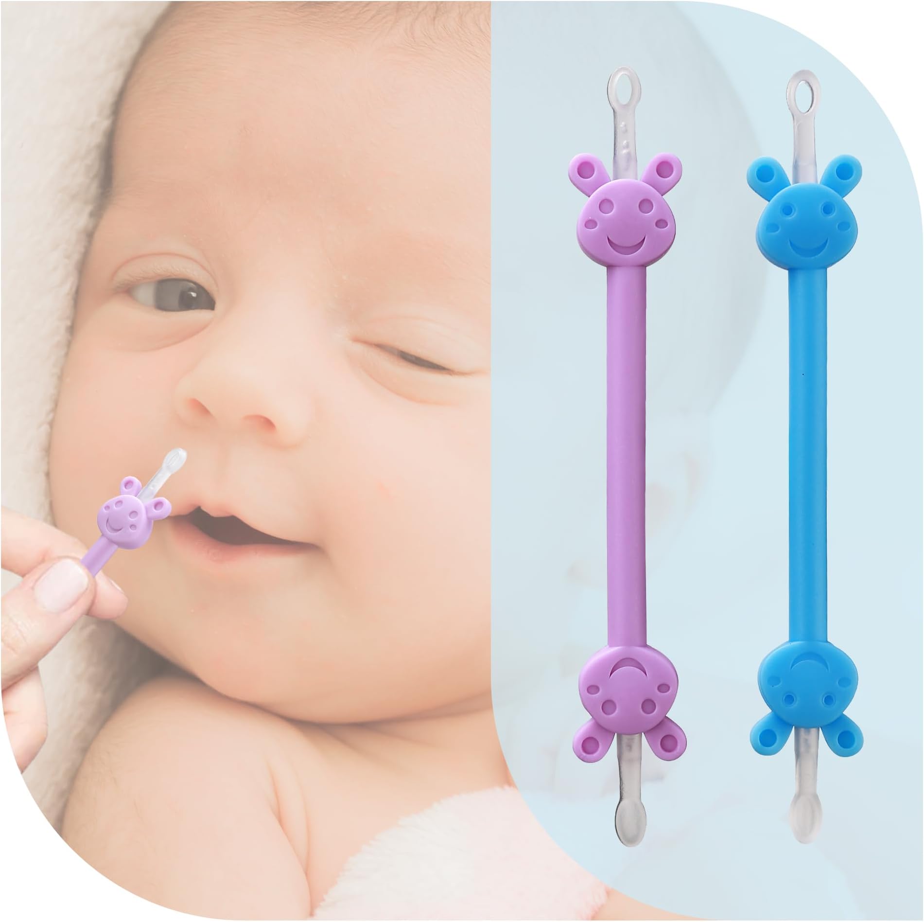 Amazon.com : Baby Nose Ear Cleaning Tool 2 Pack - Nasal Booger Ear ...