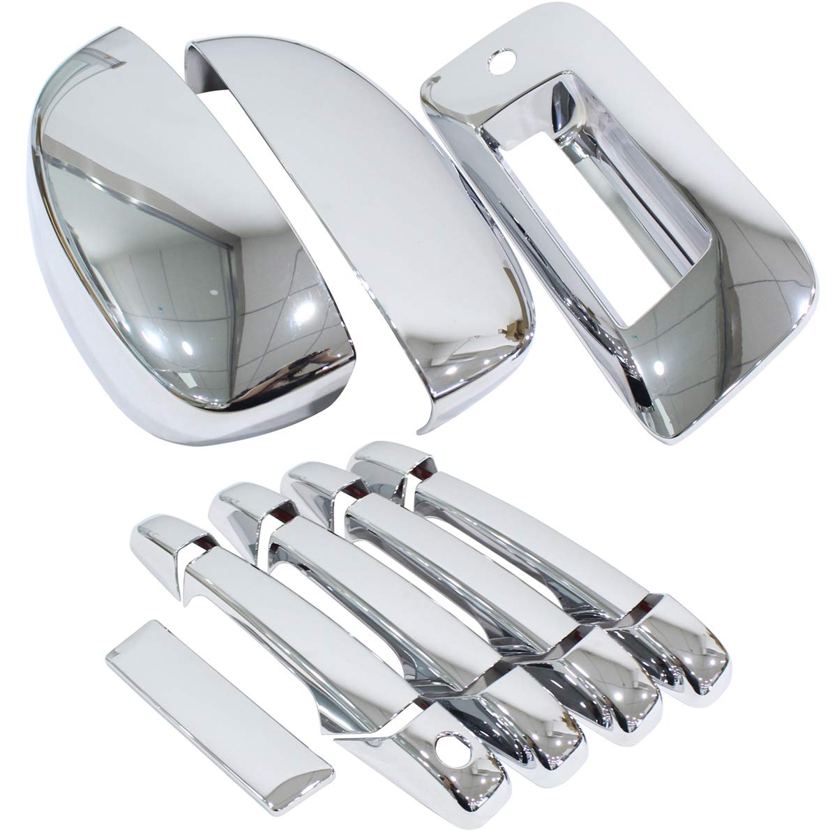 Amazon.com: NewYall Pack of 4 Chrome Exterior Outside Outer Door Handle ...