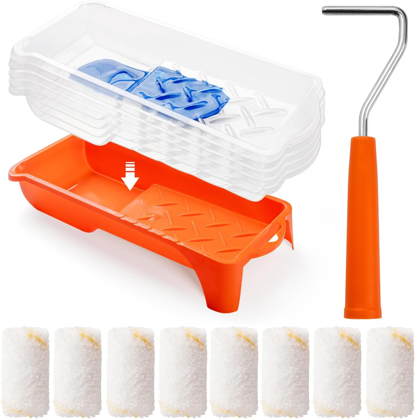 Litoexpe 2 Inch Paint Roller, Mini Paint Roller Kit (Including 6 Ultra ...