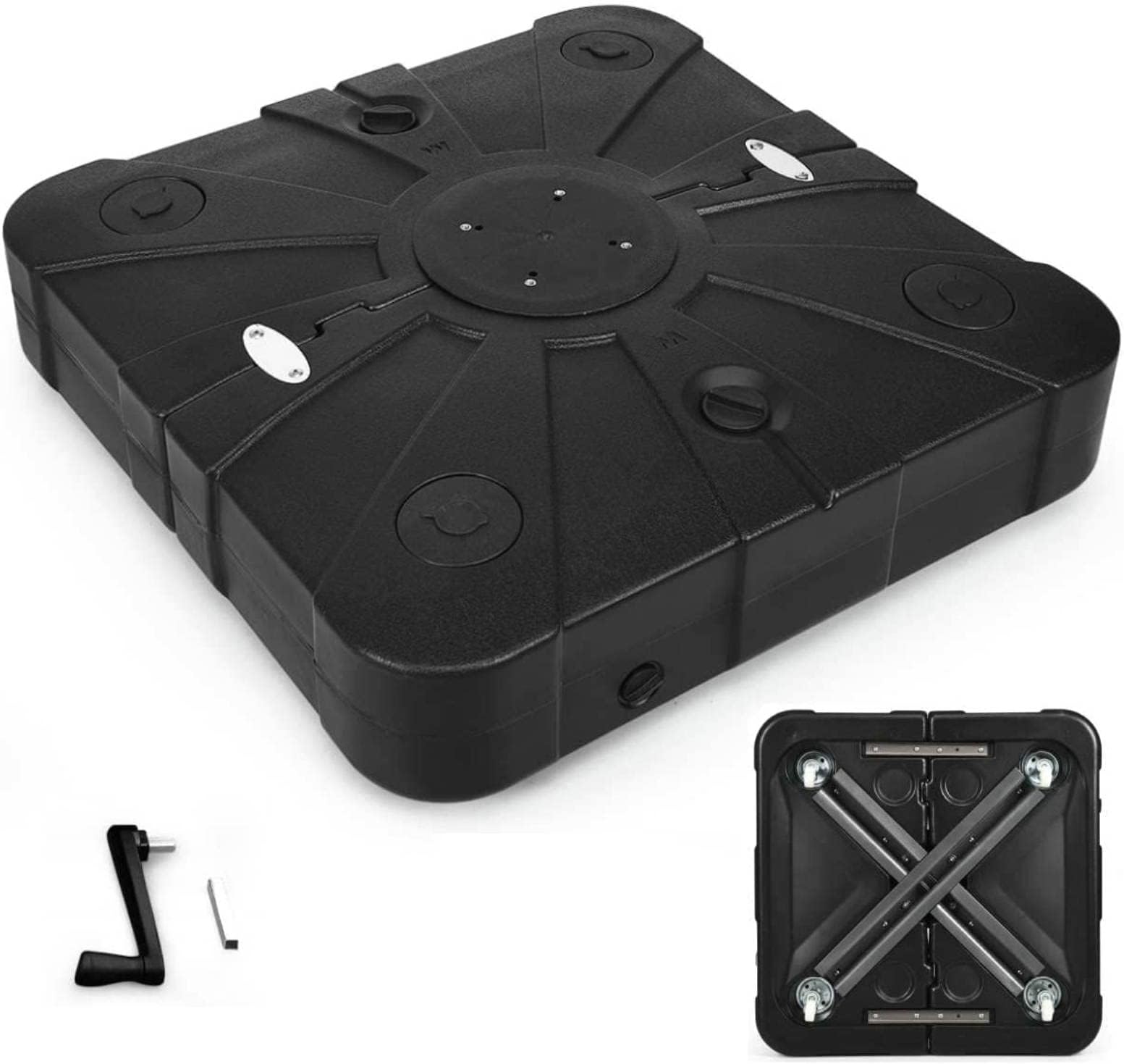 Yaheetech Patio Parasol Base Stand, Garden Umbrella Weights Total 36KG ...