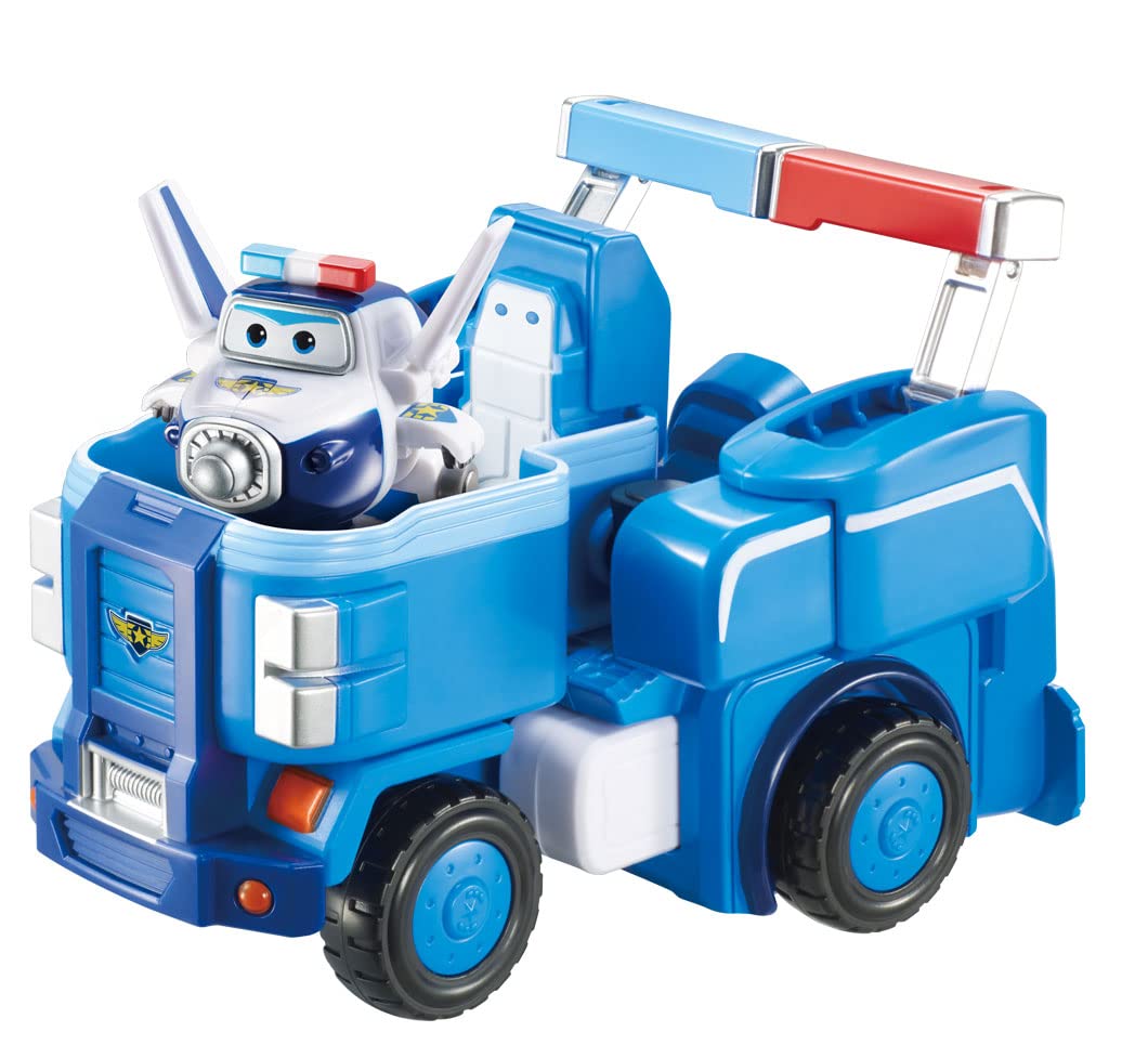 Super Wings - 7" Paul's Police Cruiser with 2" Transform-a-Bot Paul ...