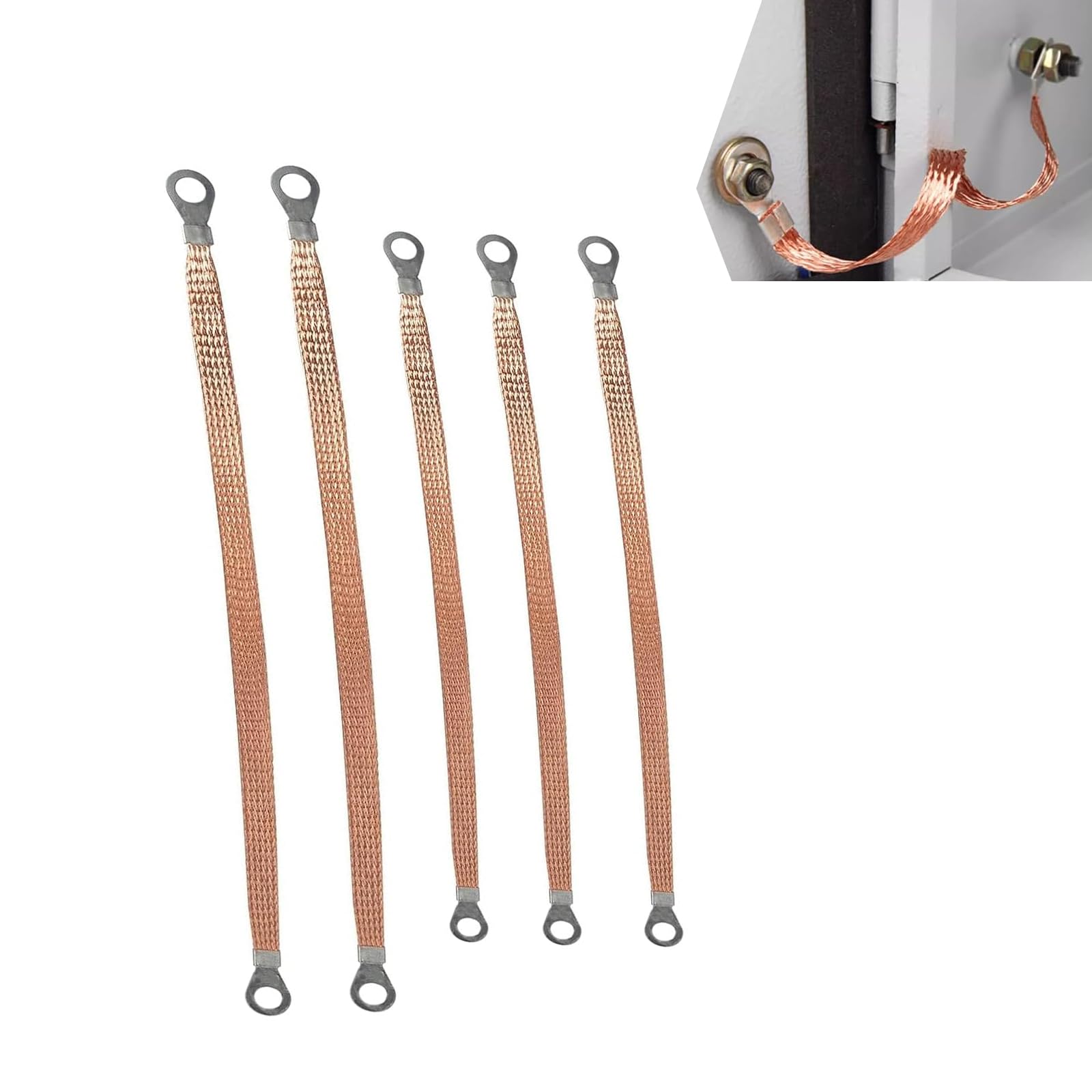 Amazon.com: cerfioo 5 PCS 8-Hole Car Engine Ground Strap, 3 PCS 9.84In ...