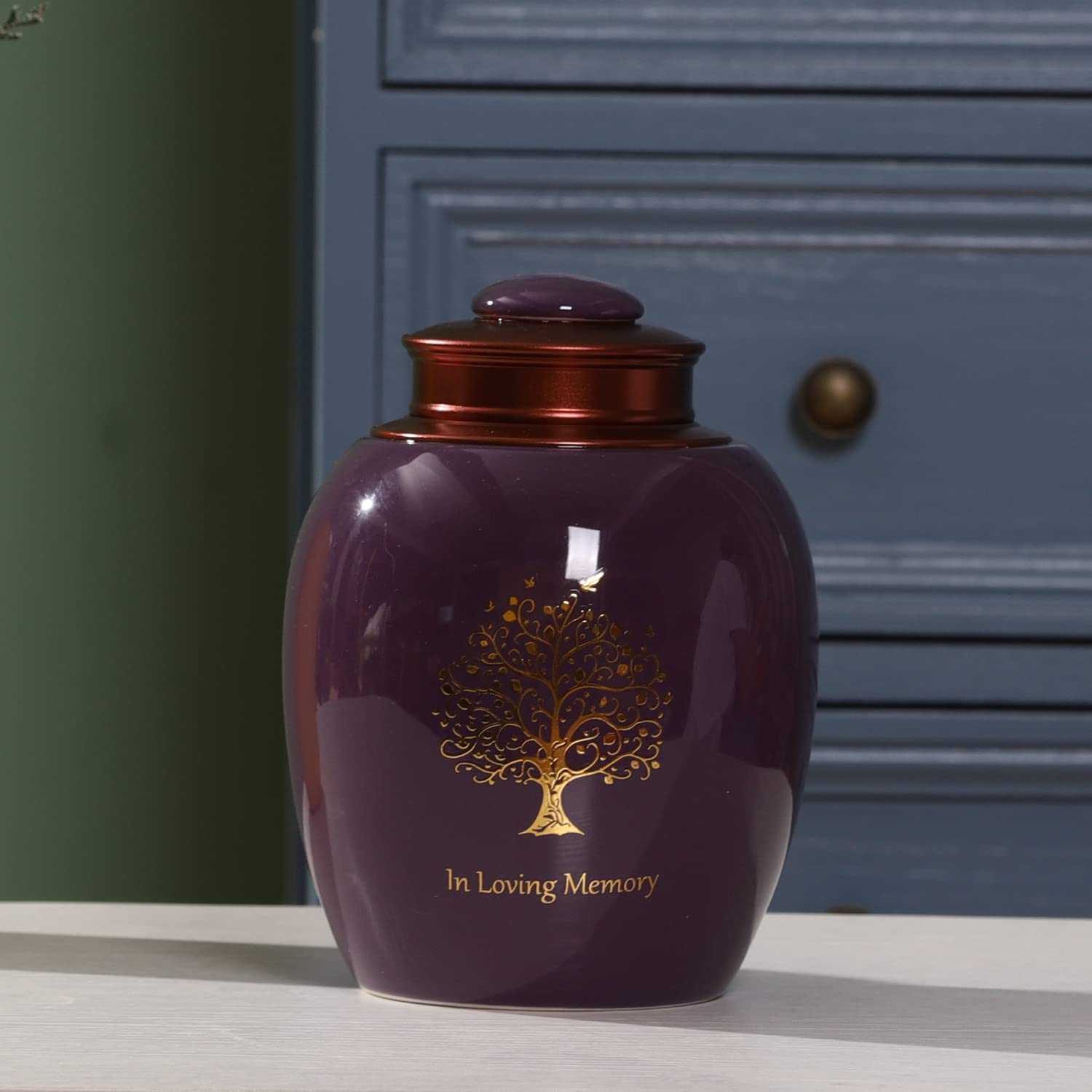Snapklik.com : Medium Urn For Human Ashes - Tree O Life Handicrafted ...