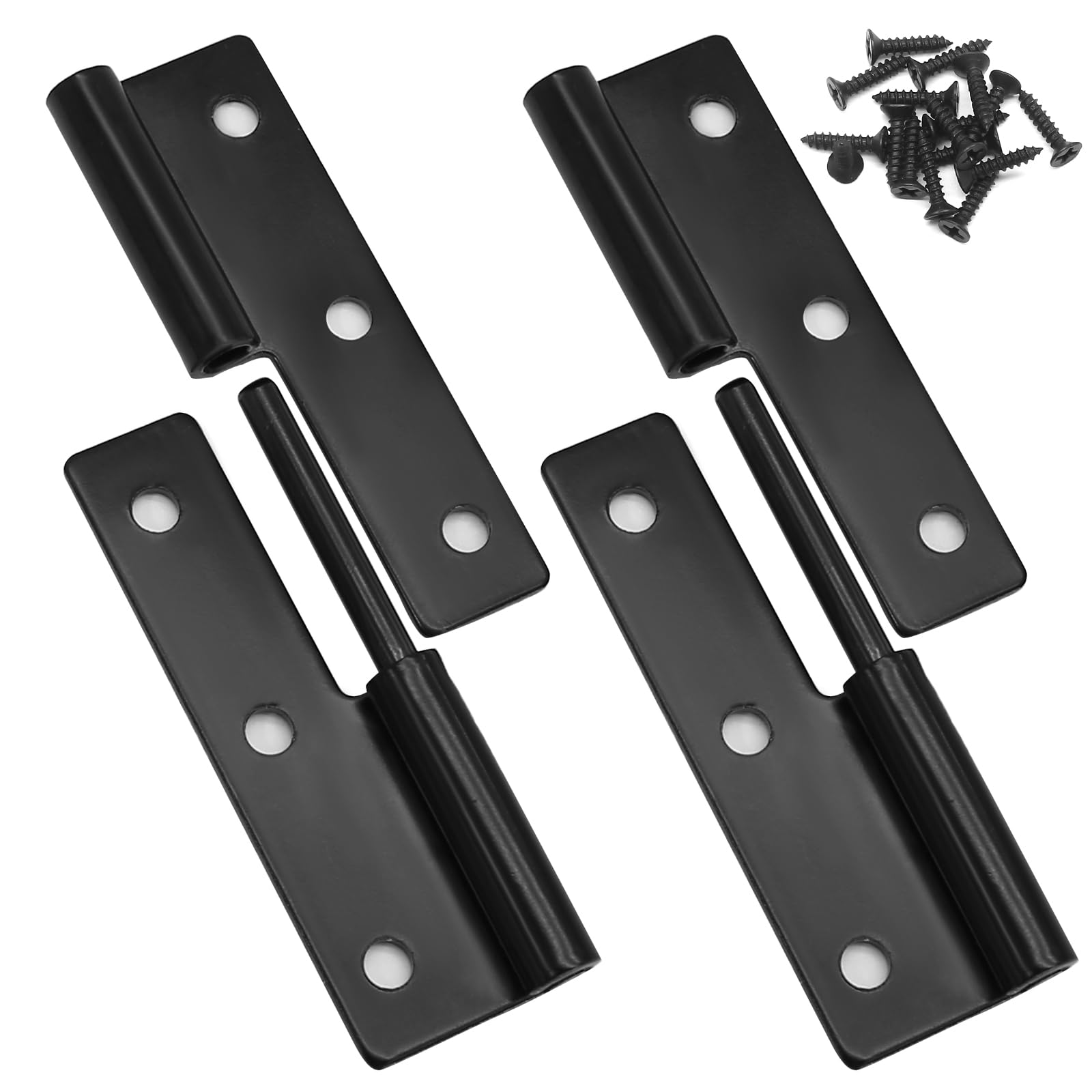 Murtenze 2 PCS Black Lift Off Hinge, 2.5Inch Left Detachable Hinges ...