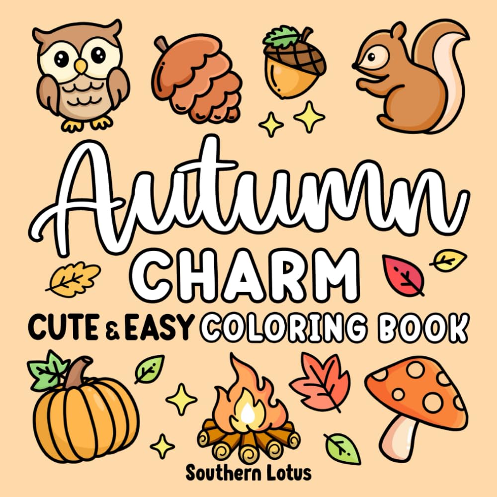 Autumn Charm Coloring Book – Cozy & Cute Fall-Themed Designs