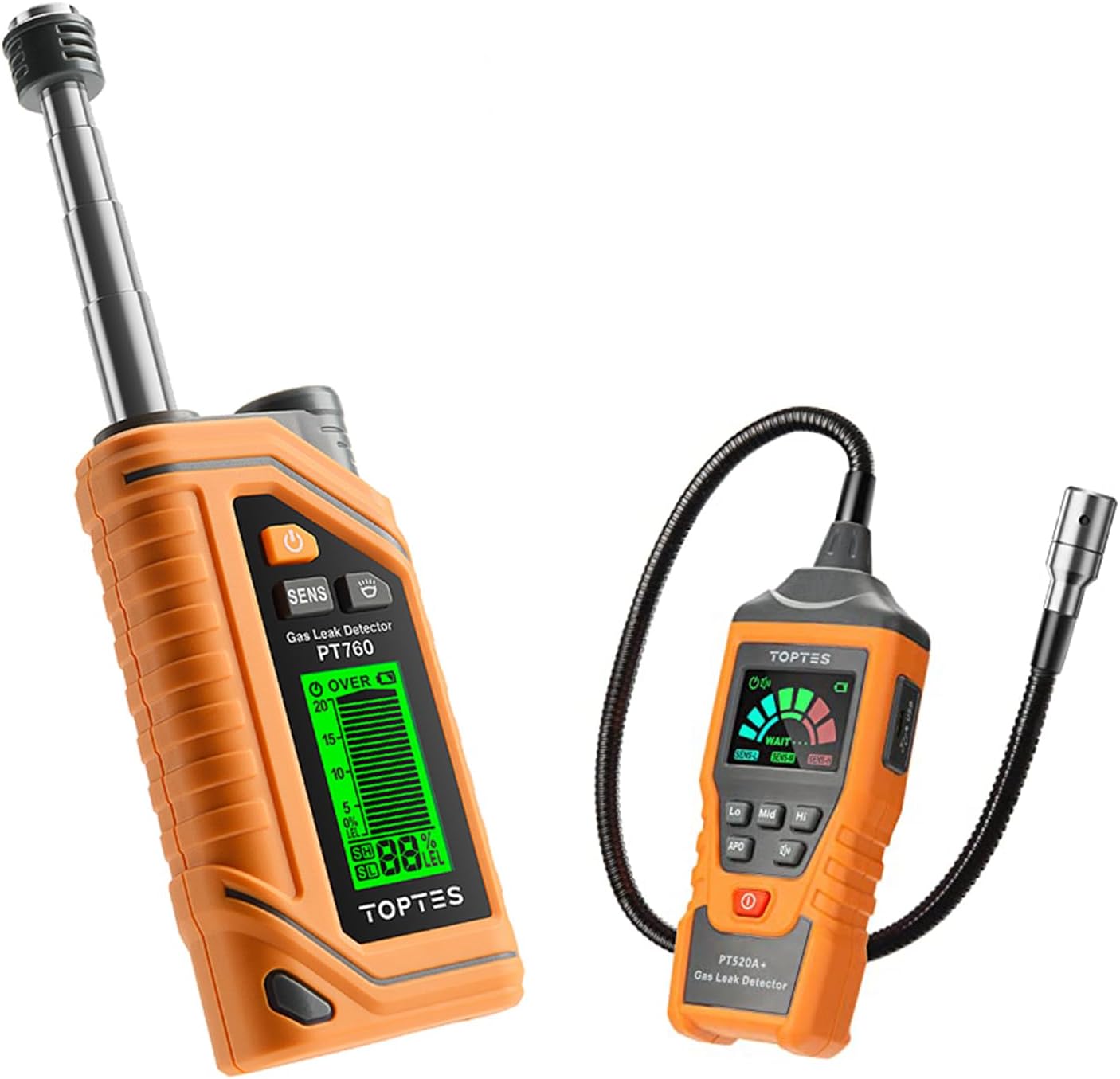TopTes PT760 Rechargeable Gas Detector with 12-Inch Telescopic Probe ...