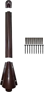 1STec 1 x 40cm + 25cm Brown external use cable riser guard for ...