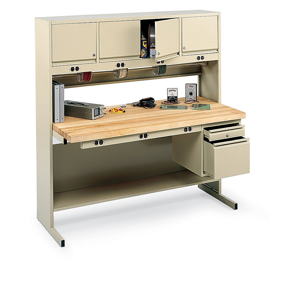 Edsal Premier Electronic Workstation - 60X30" Plastic Laminate Top ...