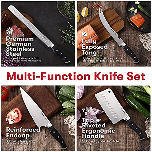 Master Maison 15-Piece BBQ Knife Set – Professional Butcher Knife Set ...