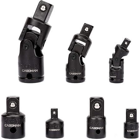 LEXIVON Premium Impact Universal Joint Socket Swivel Set | 3-Piece Ball ...