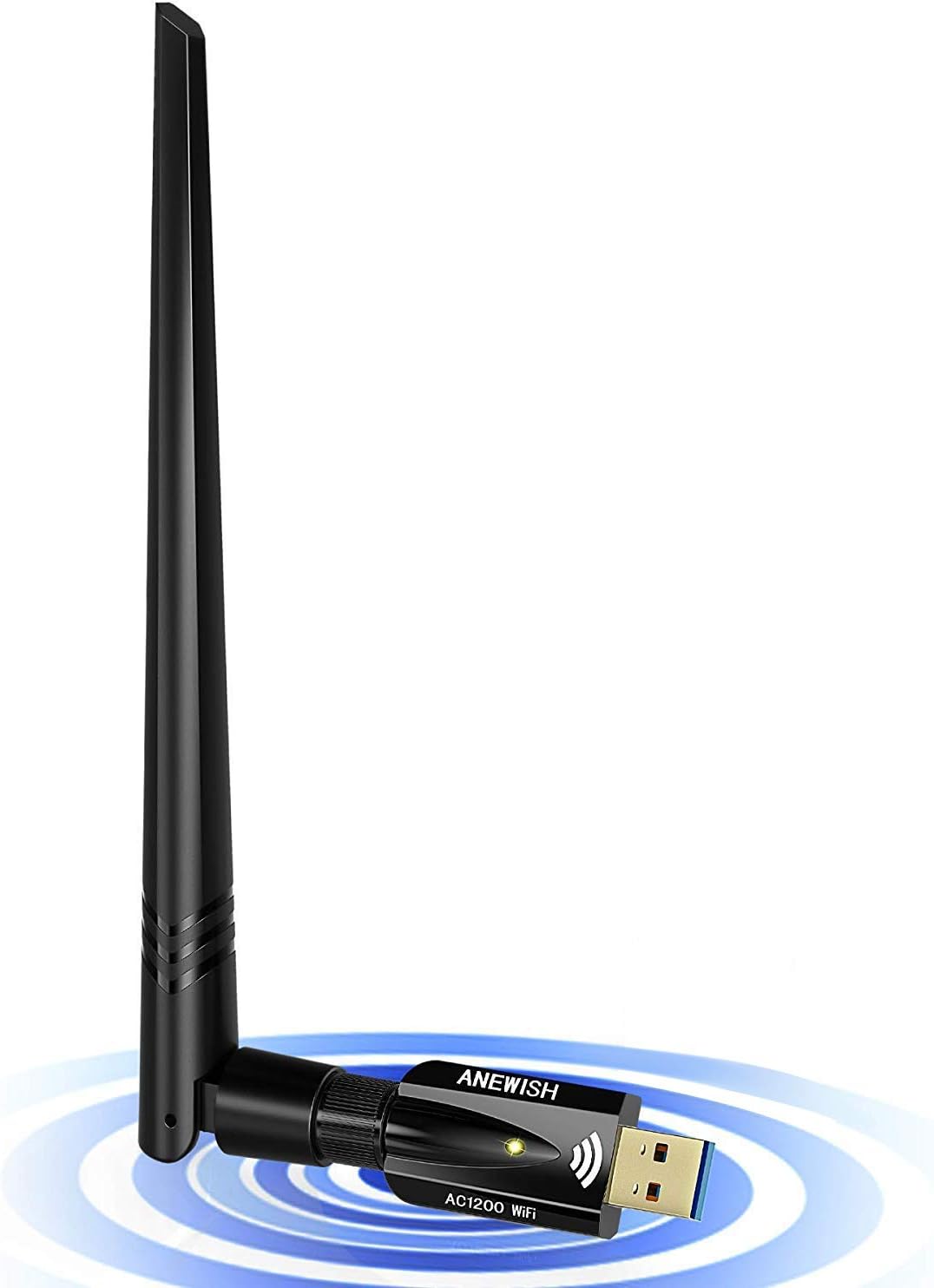 Amazon.com: USB Wifi Adapter 1200Mbps, ANEWISH Wireless Adapter USB3.0 ...