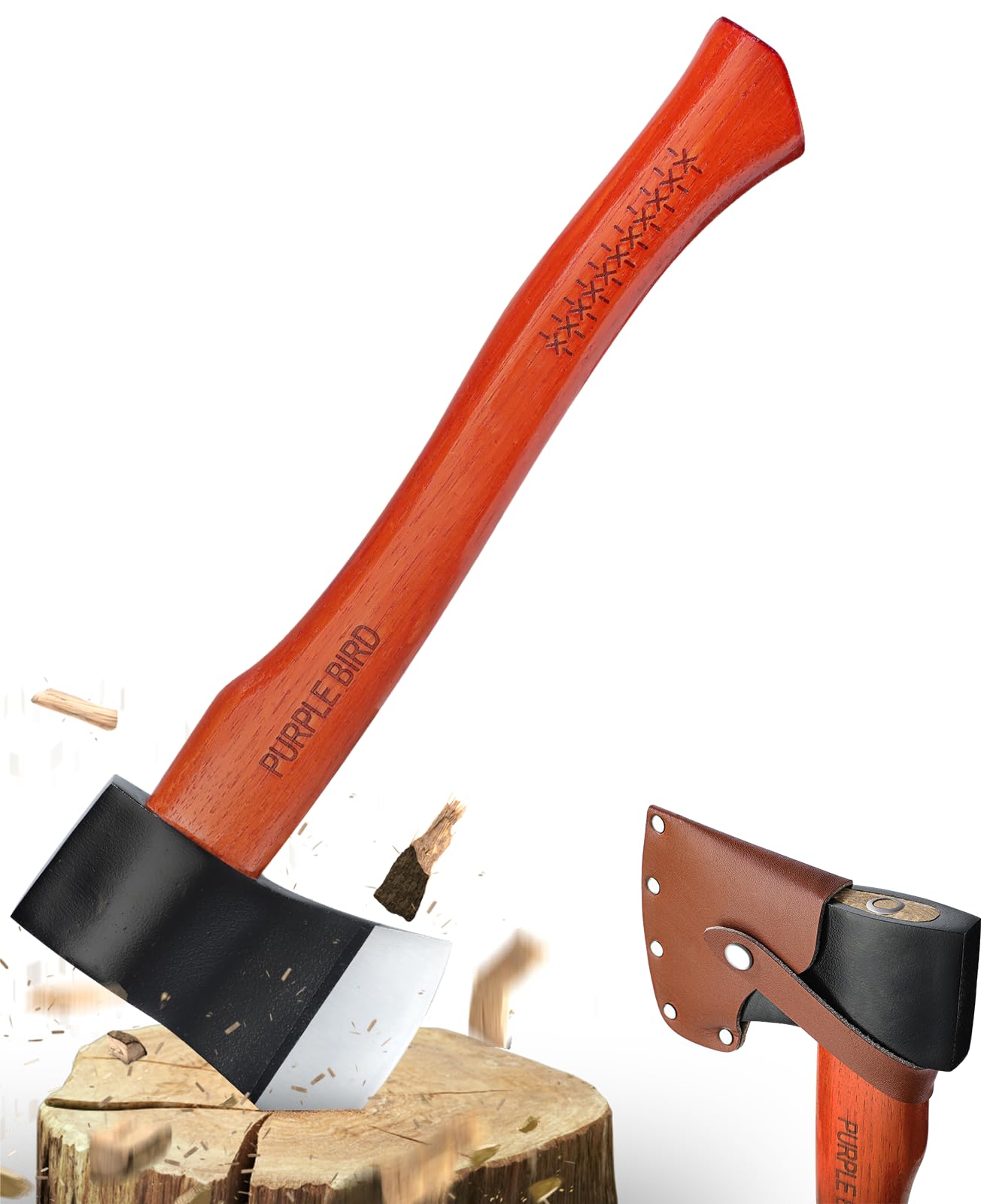 Amazon.com : PURPLEBIRD Hatchet Axe 15’’, Wood Chopping Splitting Axe ...