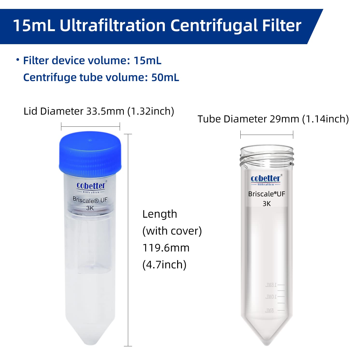Snapklik.com : COBETTER Briscale Pack Of 4 Ultra Centrifugal Filter ...