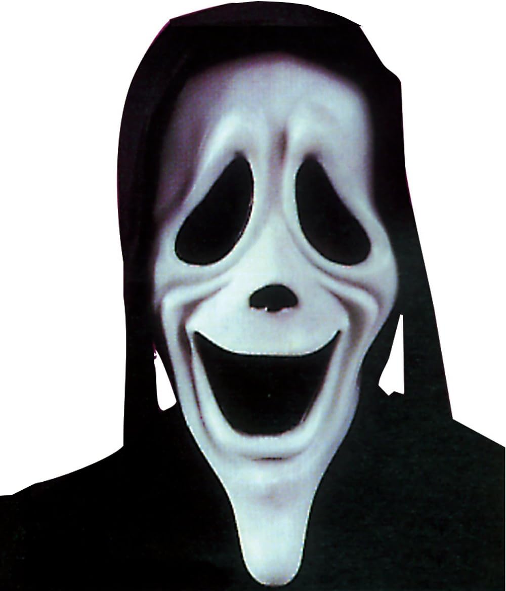 Scary Movie Costume Accessory, Mens Ghost Face Smiley Mask : Amazon.co ...