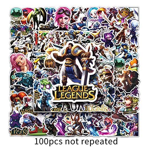Arcane Stickers 100 Pcs Cartoon LOL Game Stickers for Laptop Helmet ...