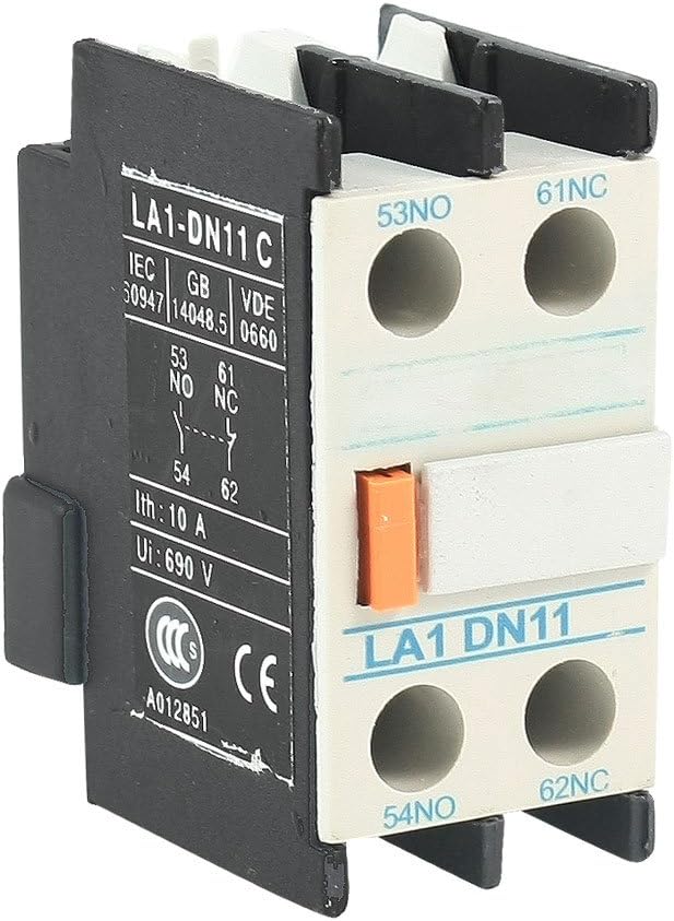 Amazon.com: uxcell Front Mount Auxiliary Contact Block 690V 10A 4NO ...