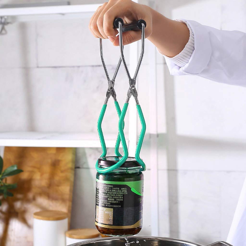 Amazon.com: Yzooiyl Canning Jar Lifter with Rubber Grips, Long Handle ...