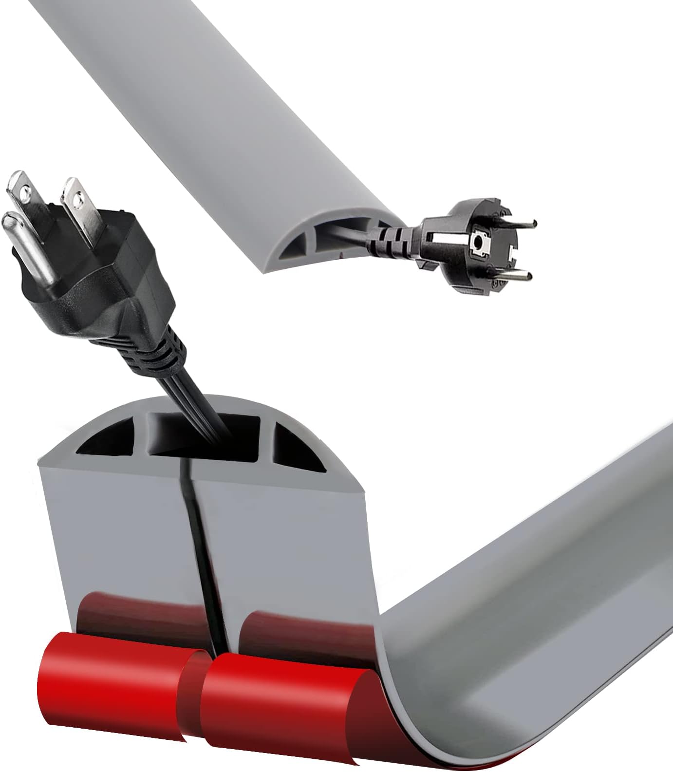 Amazon.com: TFMUZERT 10 ft Cord Covers for Wires on Floor, Heavy Duty ...