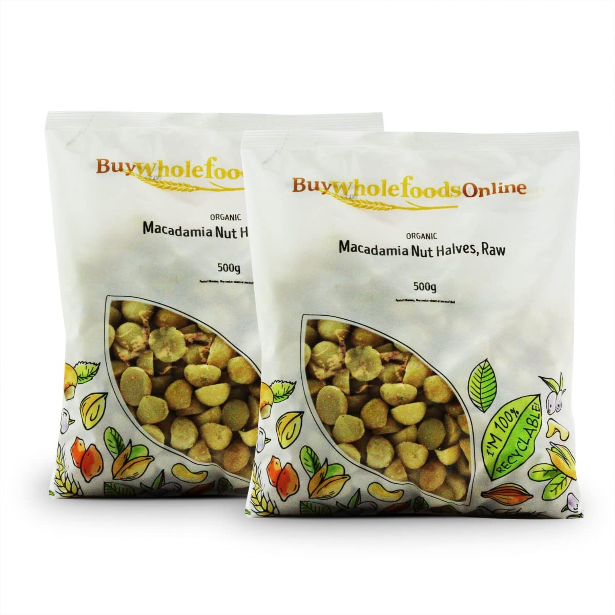 Organic Macadamia Nut Halves, Raw 1kg (BWFO) : Amazon.co.uk: Grocery