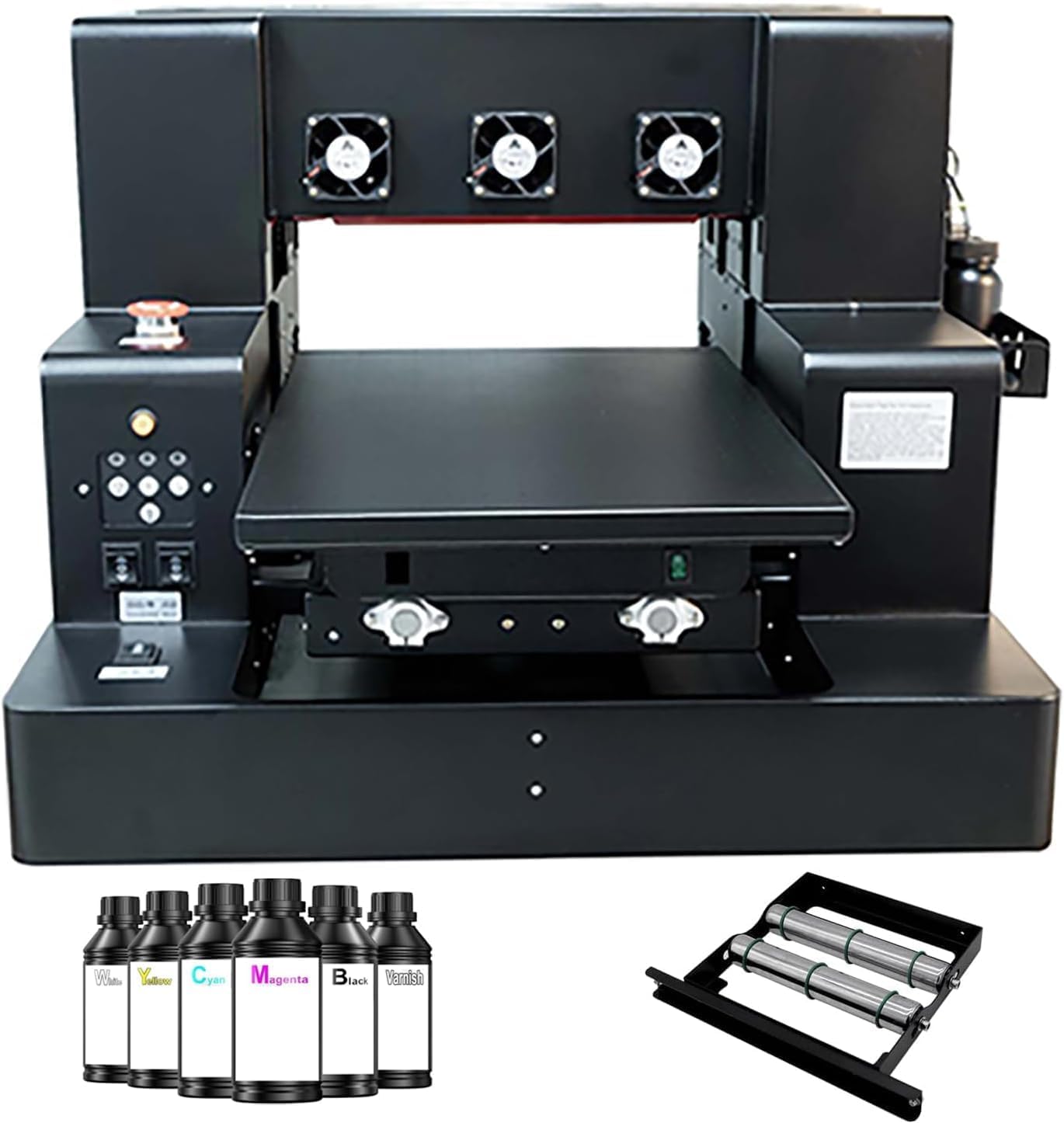 Amazon.com: SYXINGL UV Printer A4 Flatbed Printer Varnish with Rotary ...