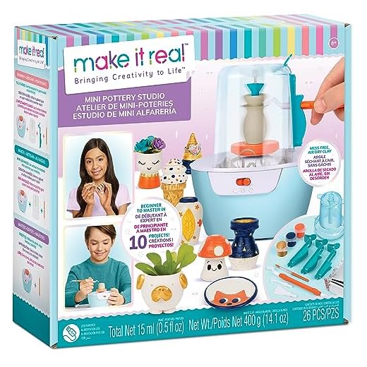 [베스트셀러] Make It Real 26피스 미니 도자기 DIY 장난감 세트 63% 할인 후 11.24불! - MODUBA