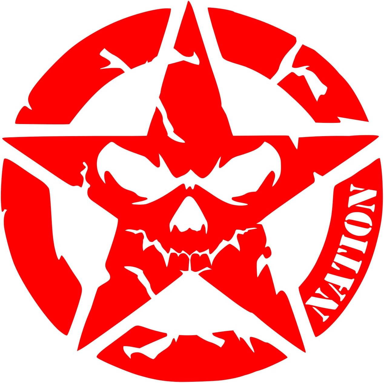 Amazon.com - Red Skull Face Nation Decal Vinyl Sticker Graphics|UR ...
