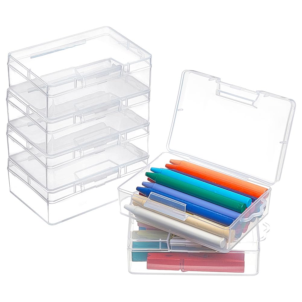 Snapklik.com : BENECREAT 6 Pack Clear Plastic Box Clear Storage Case ...