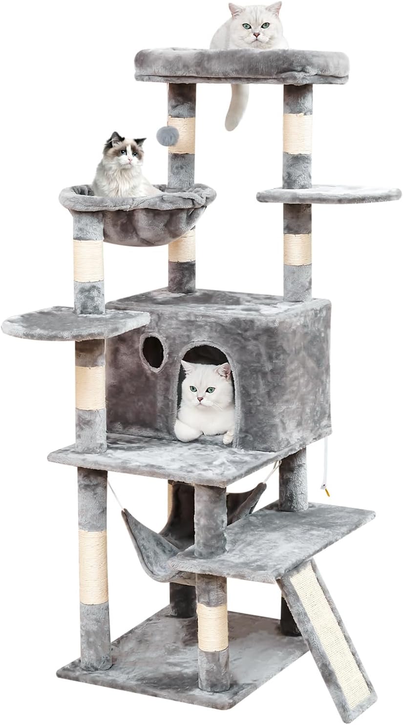 Amazon.com : YARUOMY Cat Tree for Indoor Cats - Large Adult with Big ...