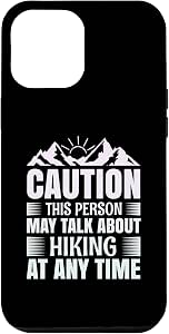 Amazon.com: iPhone 14 Plus Hiking Saying, Mountain Lines, Alps Motif ...