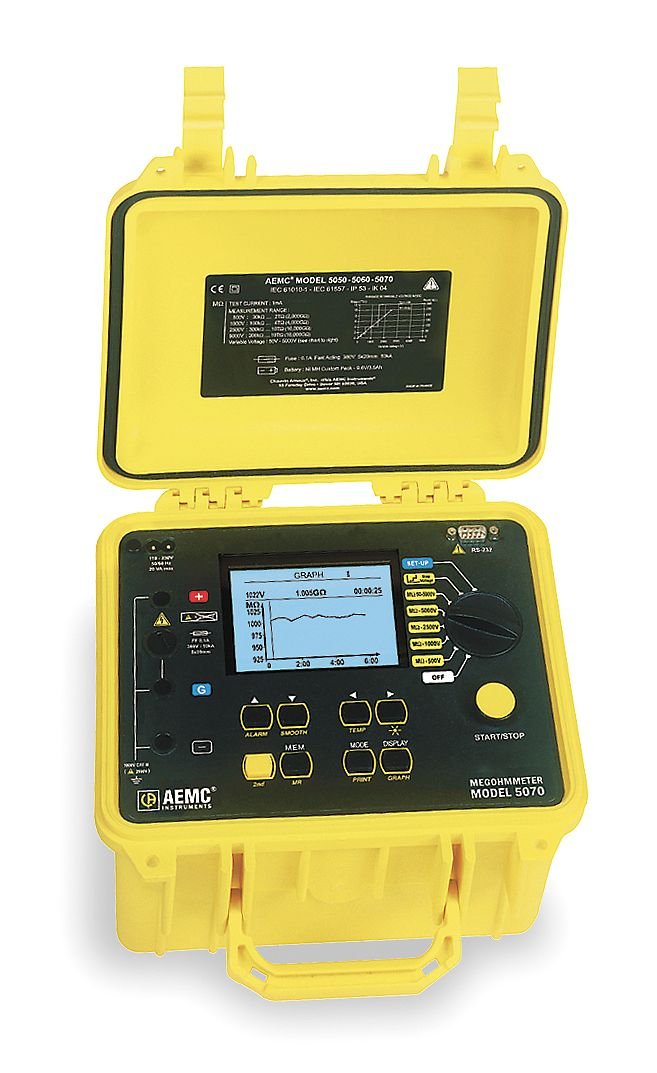 AEMC 5070 5000 Volt Graphical Megaohmmeter with DataView Software ...