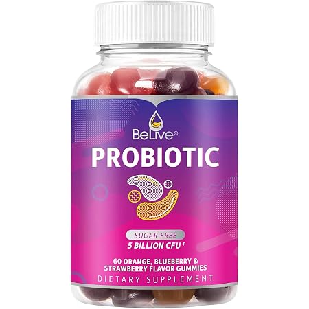 Organic Adult Probiotics Gummy (60 Ct) 5 Billion CFU Adult Gummy ...