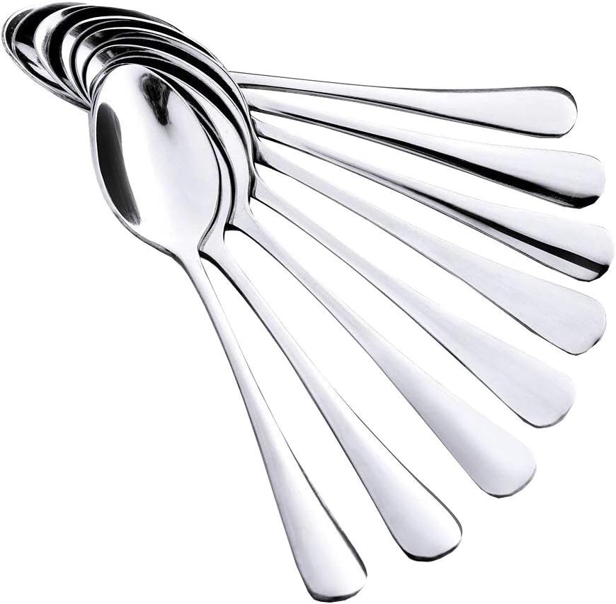 Amazon.com: Dessert Spoons, Briout Spoons Silverware Set of 12 Premium ...