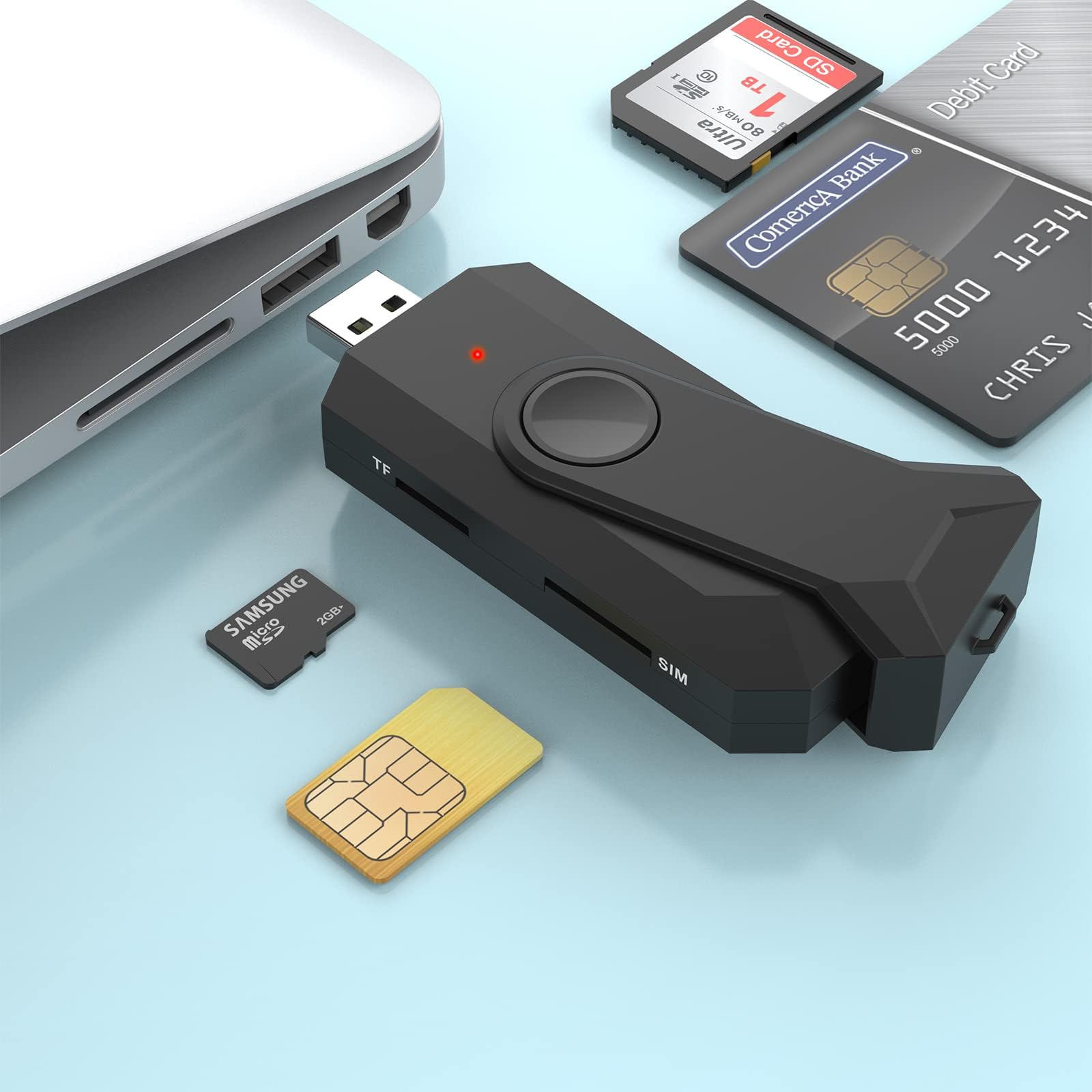 Amazon.com: CAC Reader DOD Military USB Common Access CAC Smart Card ...