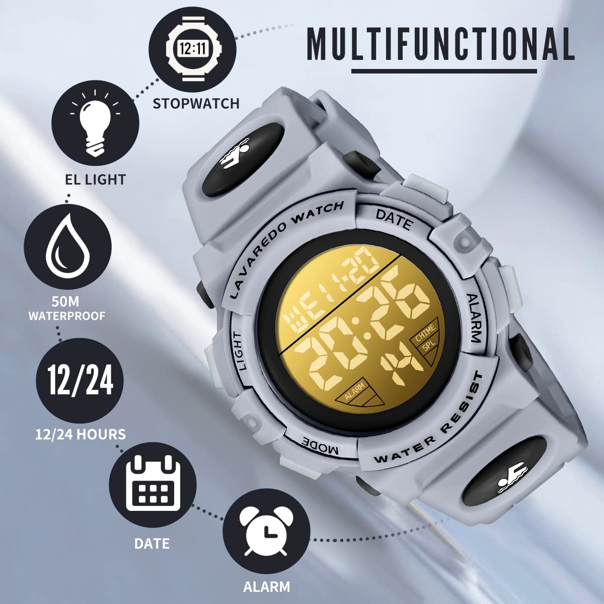 Snapklik.com : A ALPHA Boys Watch, Digital Sport Outdoor ...